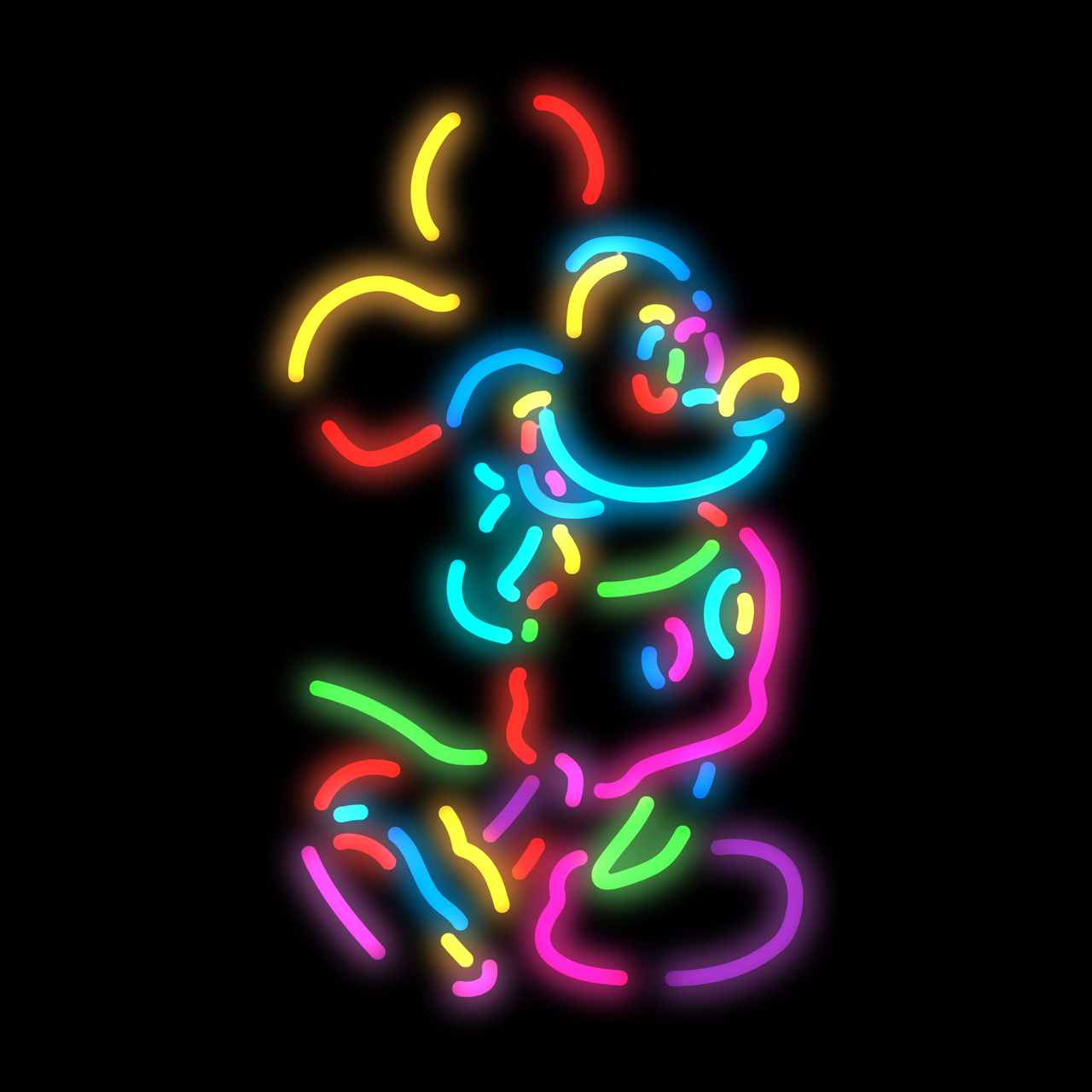 Mickey neon - Yoni Alter. Original graphic art