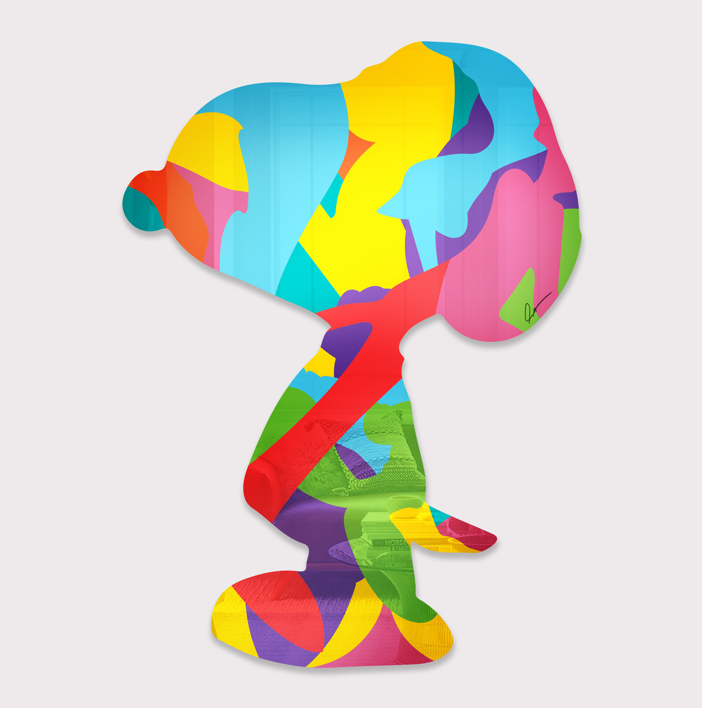 Snoopy Mirrors Sculpture - Yoni Alter. Original graphic art