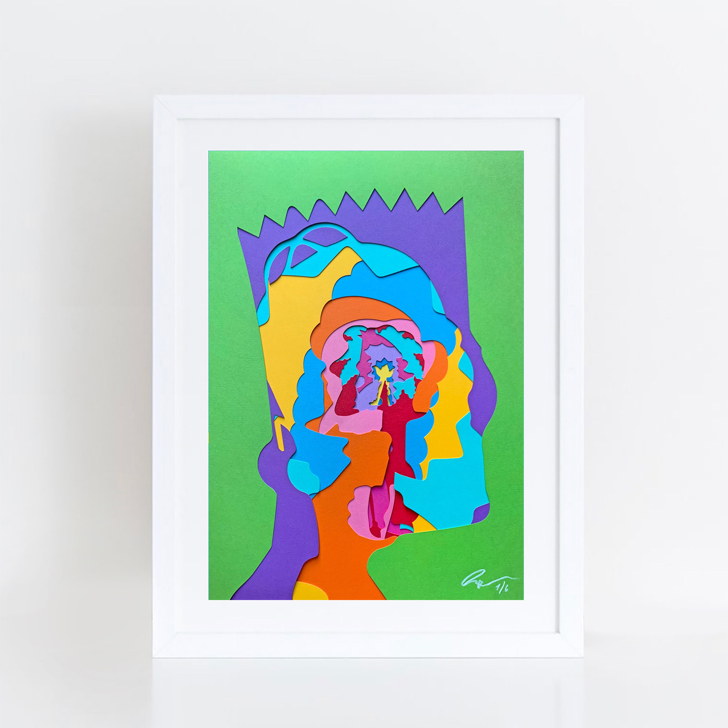 Simpsons cutouts - Yoni Alter. Original graphic art