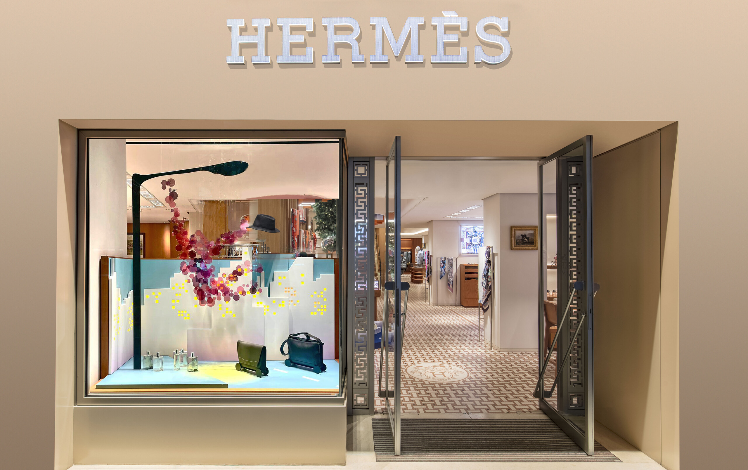 Hermès HK windows - Yoni Alter. Original graphic art