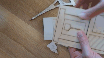 Wooden cityscapes - Yoni Alter. Original graphic art