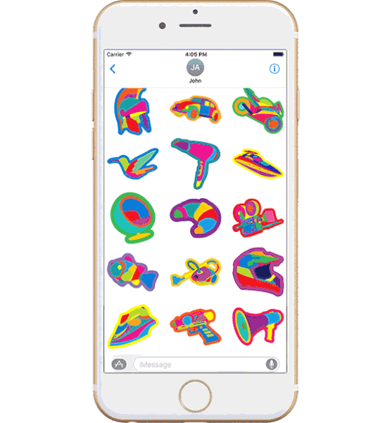 Goodies iMessage stickers - Yoni Alter. Original graphic art