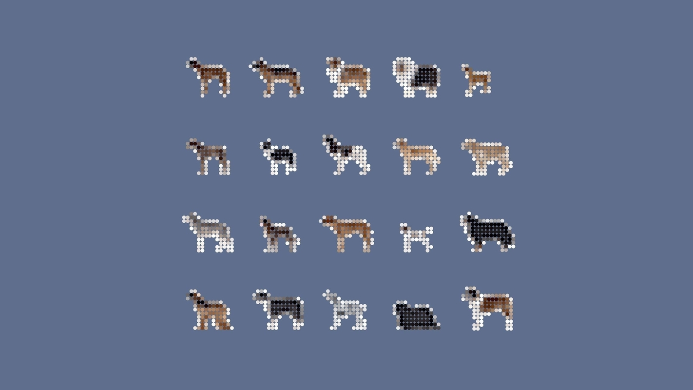 Dot dogs - Yoni Alter. Original graphic art